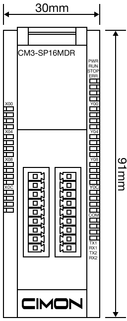 PLC-S Mini Modular CPU Series Dimensions | CICON